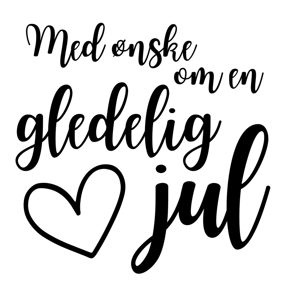 Gledelig jul (digitalt stempel) – Papirglede