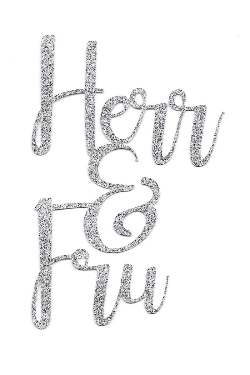 Die-cut word "Mr & Mrs" silver – Papirglede