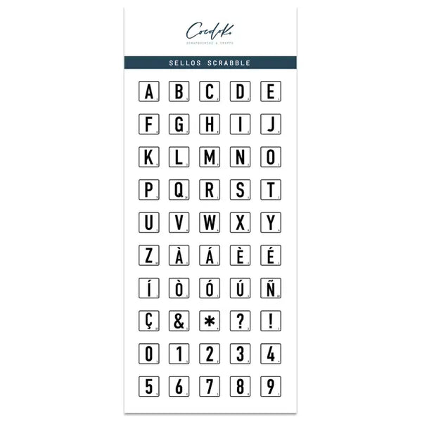 SCRABBLE clear stamp-sett – Papirglede